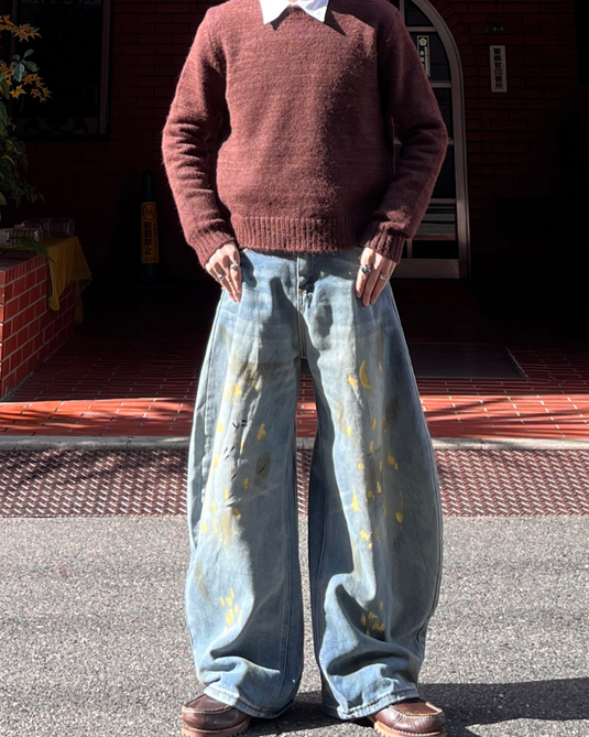 ペイントバルーンカーブデニムパンツ TK0001 – YOLO（ヨロ）｜ファッション通販